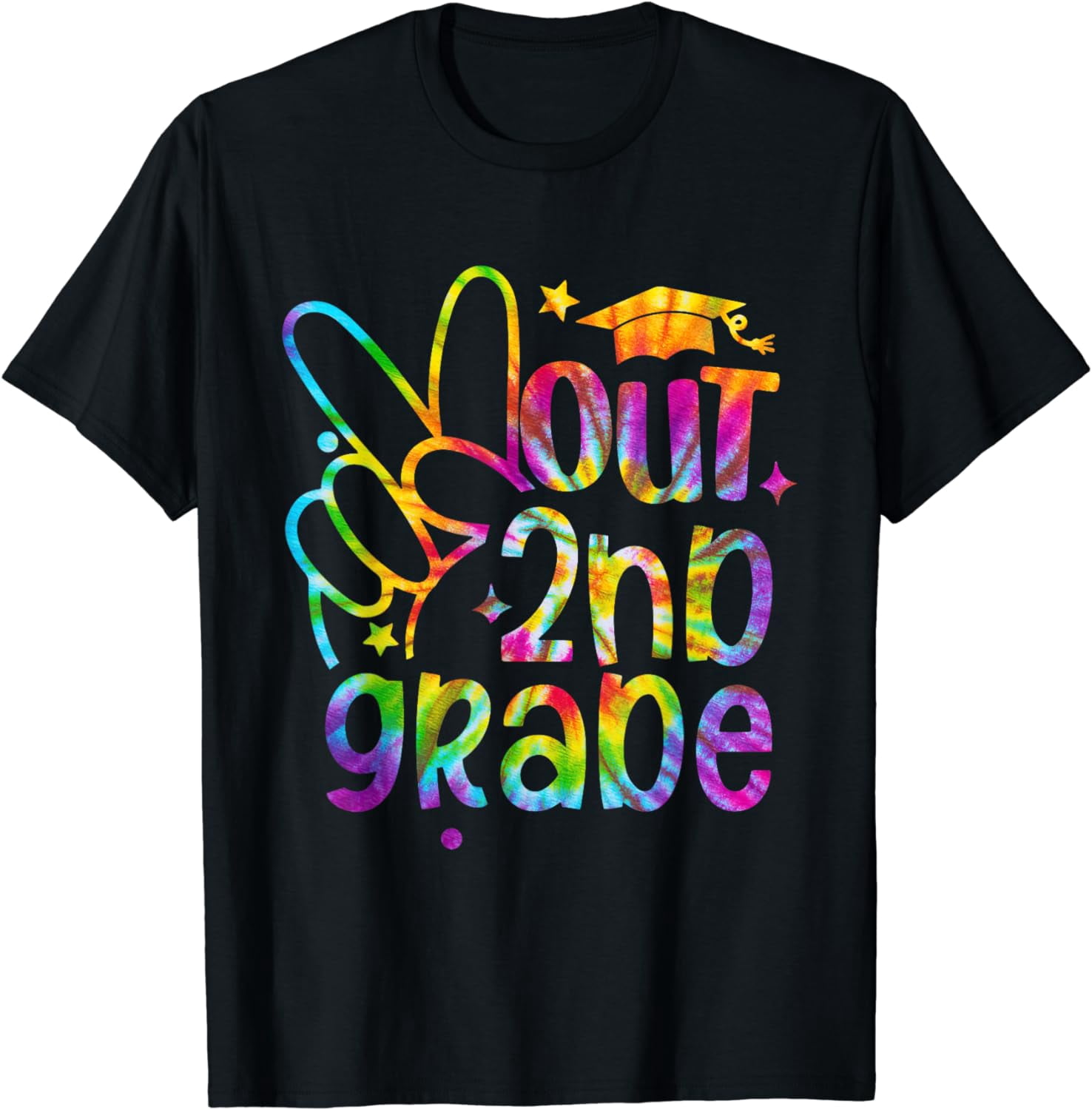Peace Out Second 2nd Grade Happy Last Day Of School Tie Dye T-Shirt ...