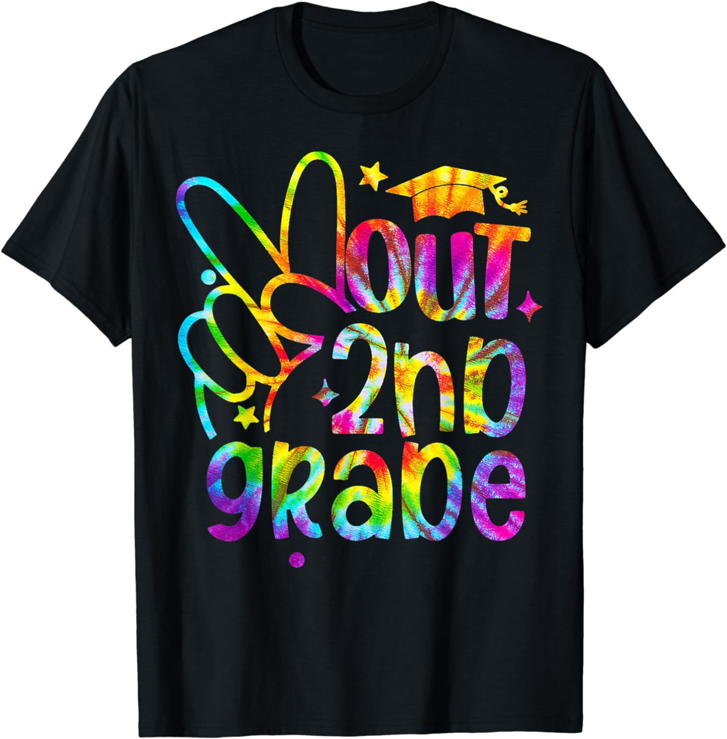 Peace Out Second 2nd Grade Happy Last Day Of School Tie Dye T-Shirt ...