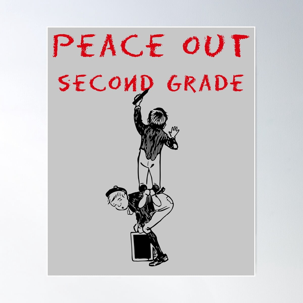 Peace Out Second Grade Poster Wall Art, Modern Wall Decor, 24x36 ...