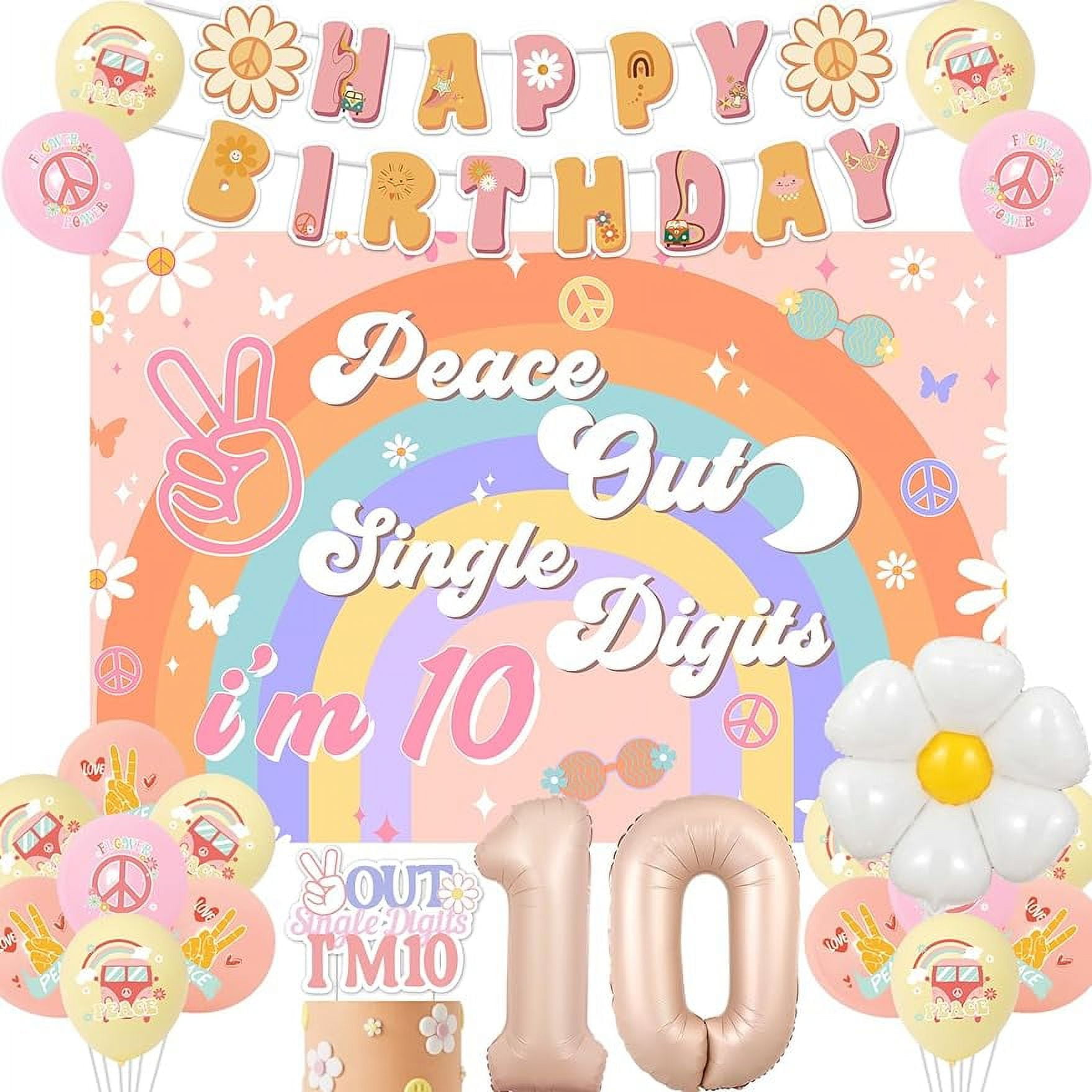 Single DigitParty Decoration Girl Single Cake Backdrop Number 10 by ...
