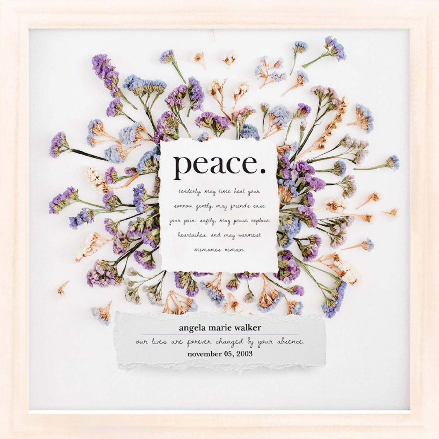 Peace | Personalized Memorial, Grief, Sympathy, Bereavement, Condolence ...