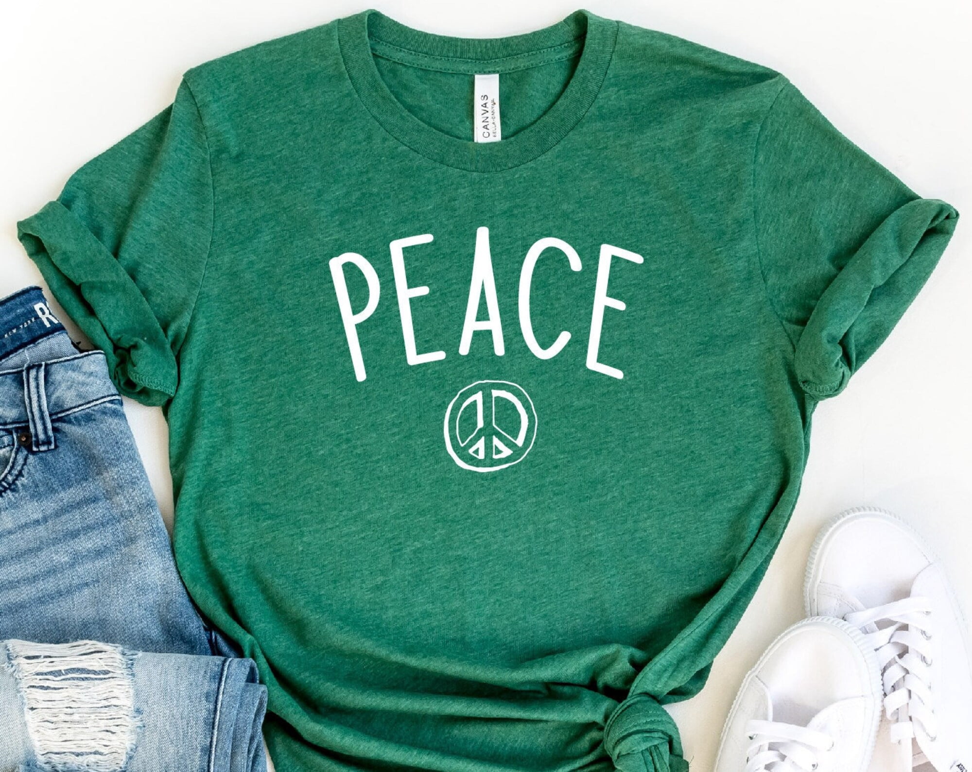 Peace Shirt Peace Sign TShirt Peace Noun TShirt World Peace Tee No War ...