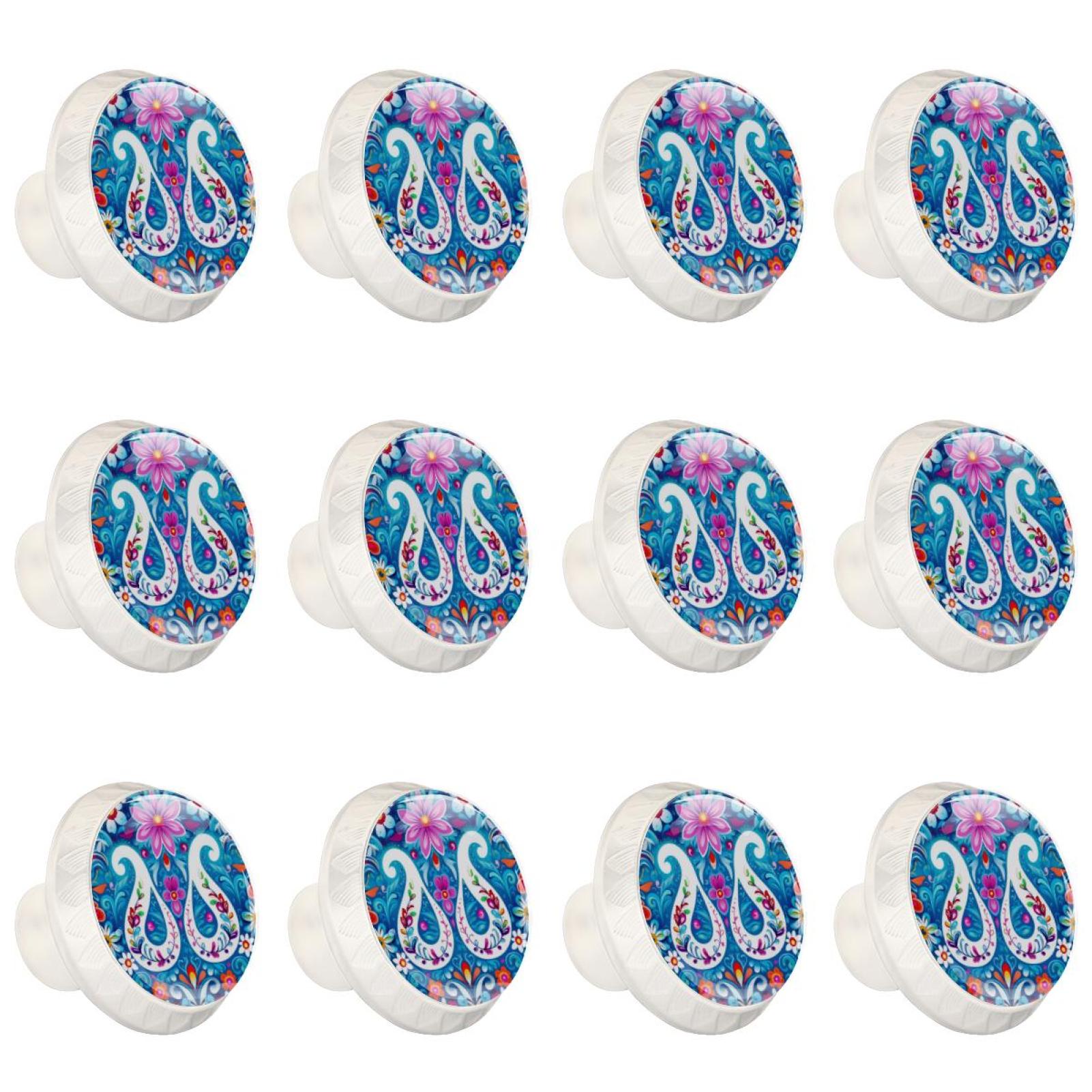 Peace Sign 12 Pcs White Round Drawer Pulls with Screws,ABS and Glass ...