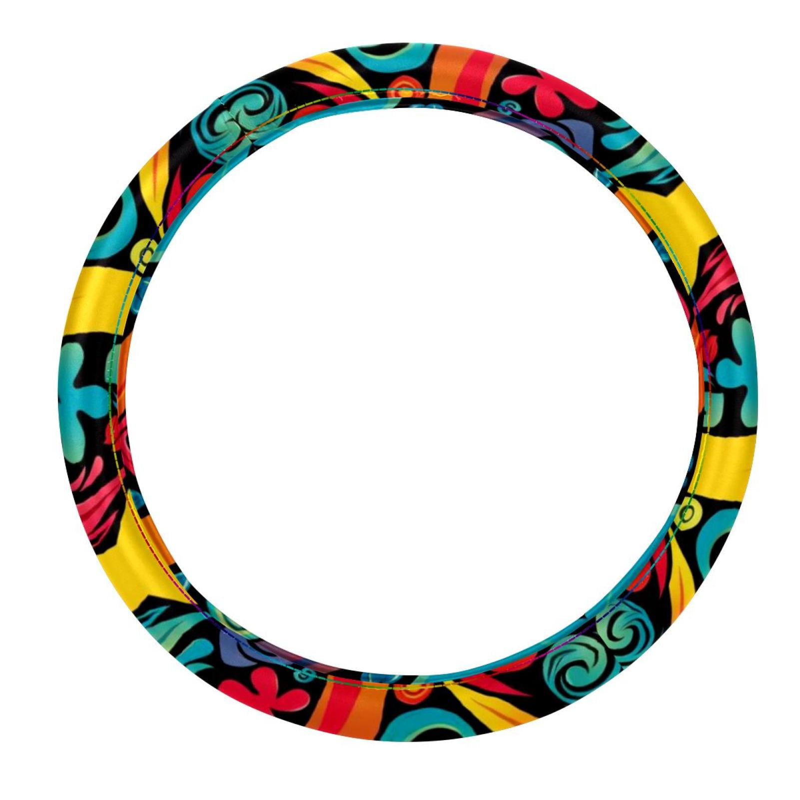 Peace Sign 14.5 Inch Printing PVC Leather Car Wheel Cover Auto ...