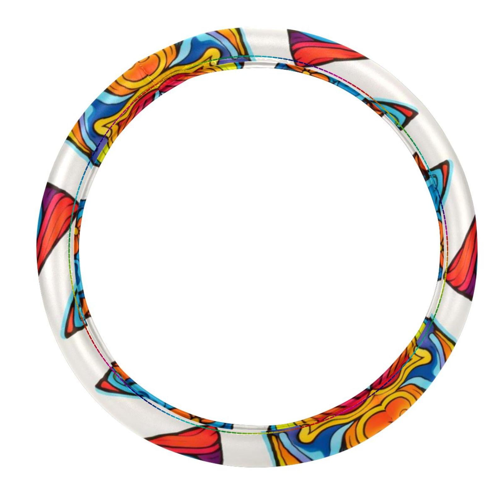 Peace Sign 14.5 Inch Printing PVC Leather Car Wheel Cover, Auto ...