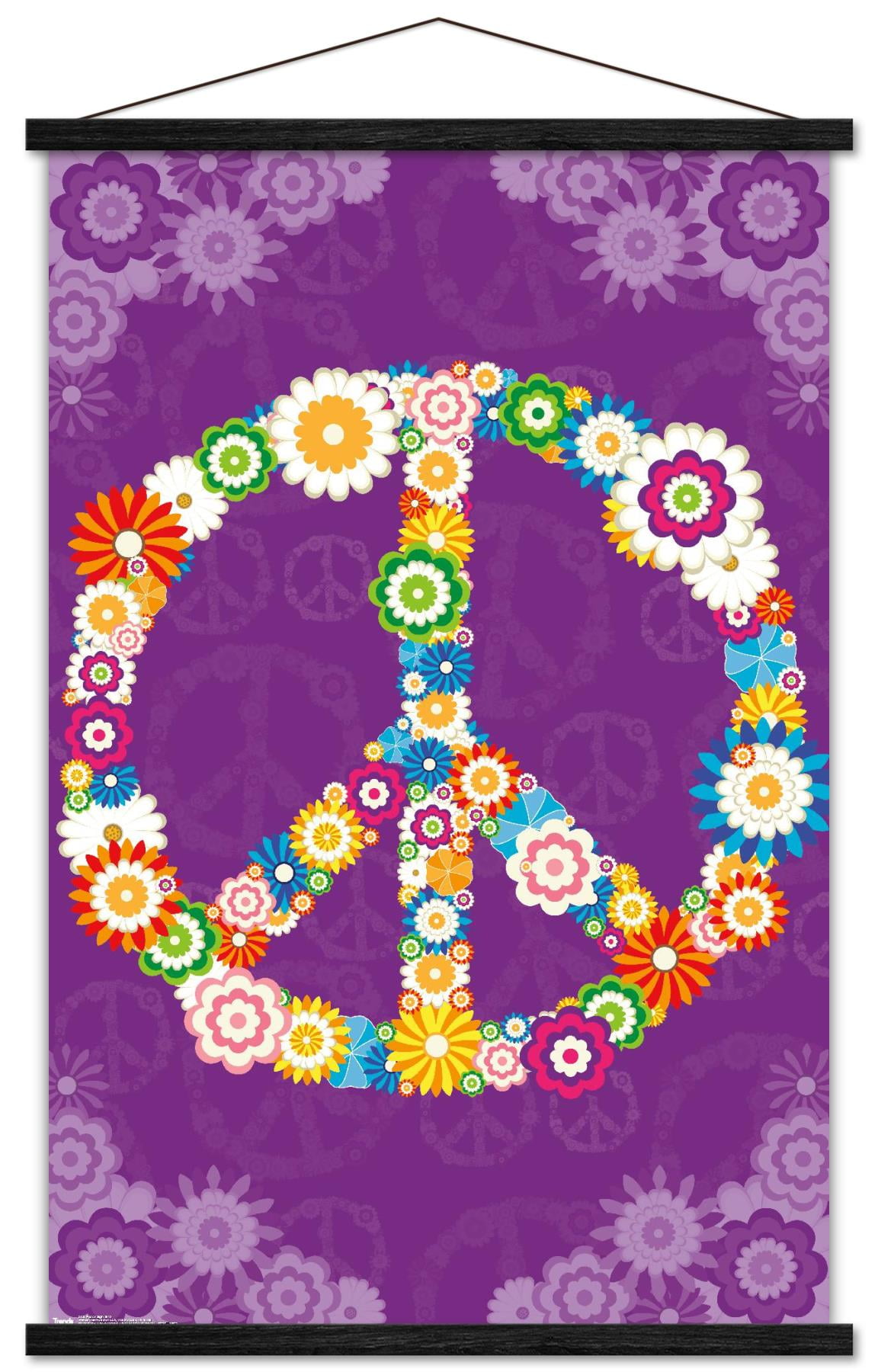 Peace Sign 2013 Wall Poster with Wooden Magnetic Frame, 22.375" x 34 ...