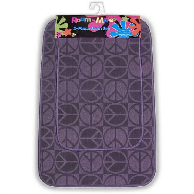 Peace Sign 2pc Bath Rug Set 15"x24"; 20"x30" - Walmart.com