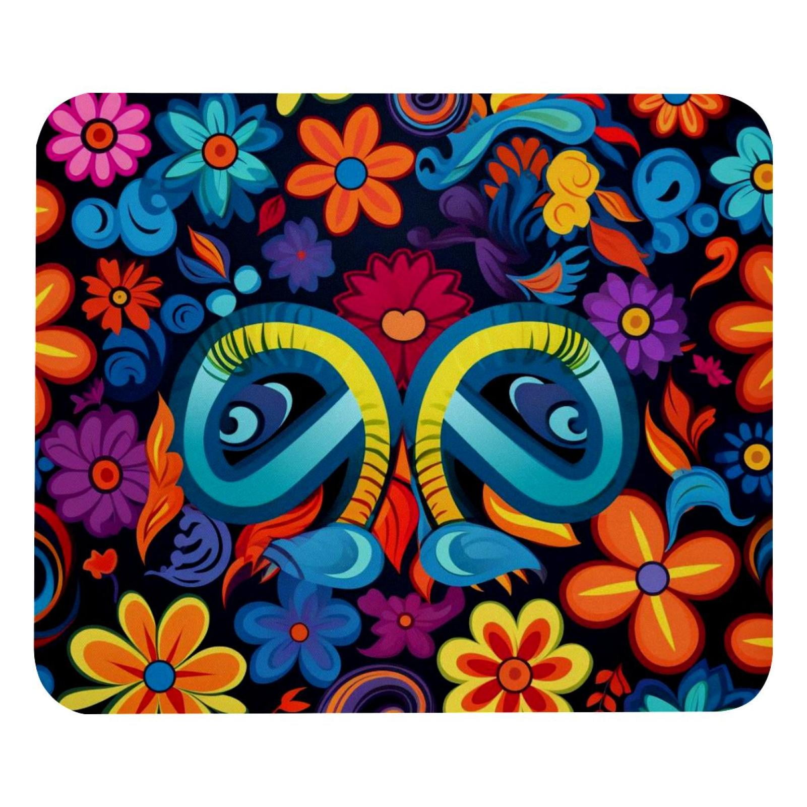 Peace Sign 8.3x9.8 Inch Square Desk Mat with Non-Slip Rubber Bottom for ...