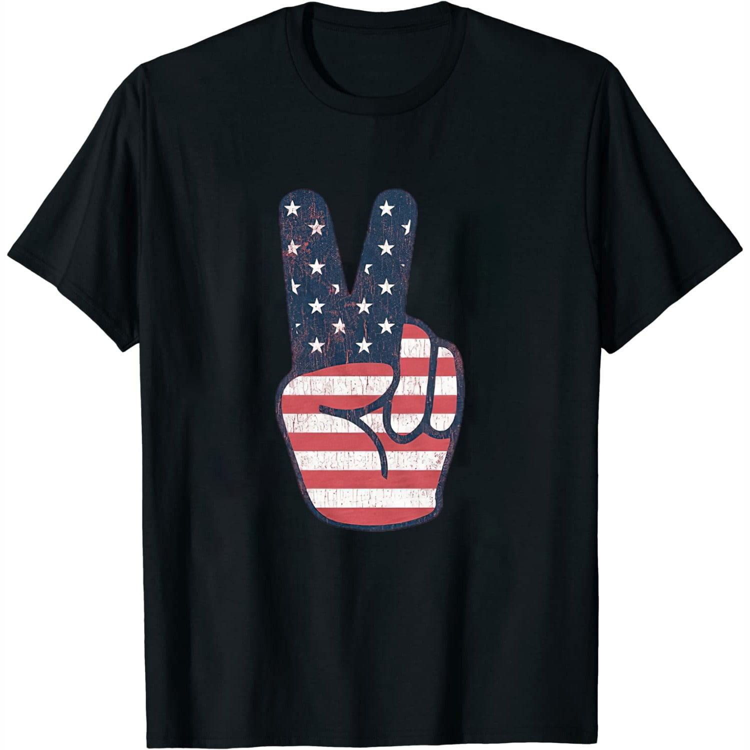 Peace Sign American Flag Tshirt 4Th Of July Usa Patriotic Party Graphic ...
