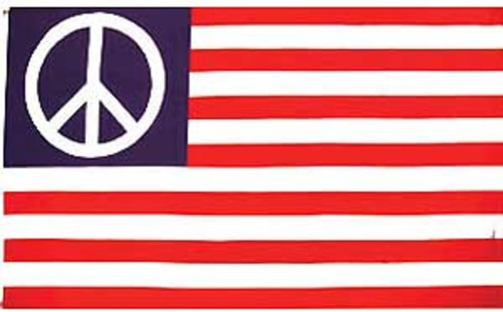 Peace Sign American Flag with Grommets 3ft x 5ft - Walmart.com