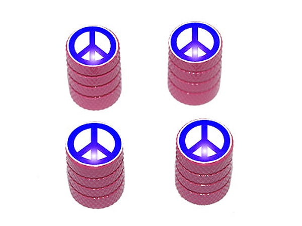 Peace Sign Blue - Valve Stem Caps - Walmart.com