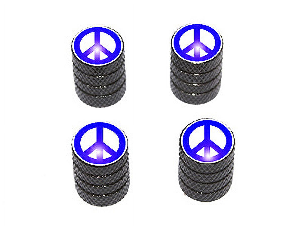 Peace Sign Blue - Valve Stem Caps - Walmart.com