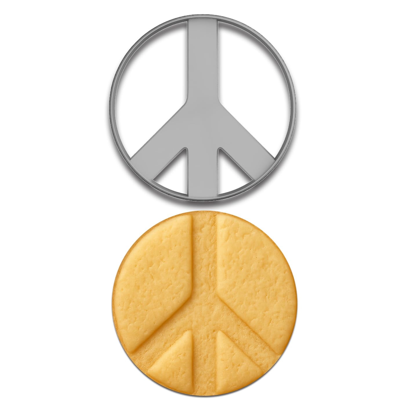 Peace Sign Cookie Cutter - 4x4 Inches, Retro Symbol of Peace for Baking ...