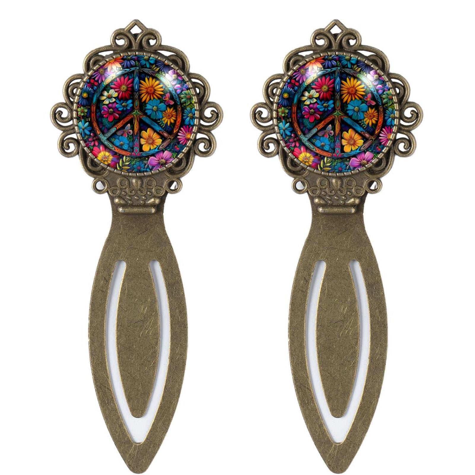 Peace Sign Elegant Vintage Copper-Colored Lace Bookmarks - Set of 2 ...