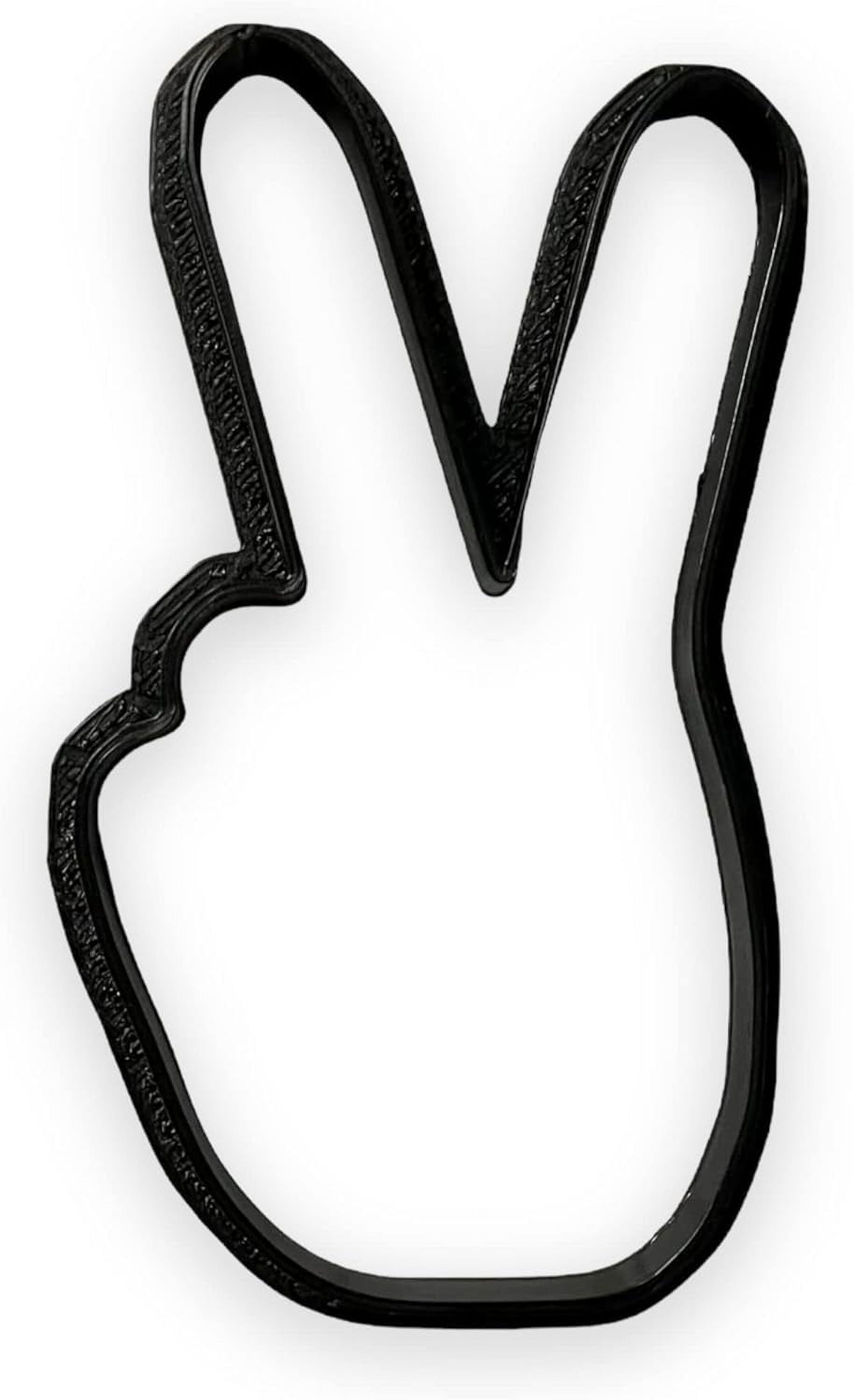 Peace Sign Fingers Cookie Cutter Polymer Clay Cutter (4 inch) - Walmart.com