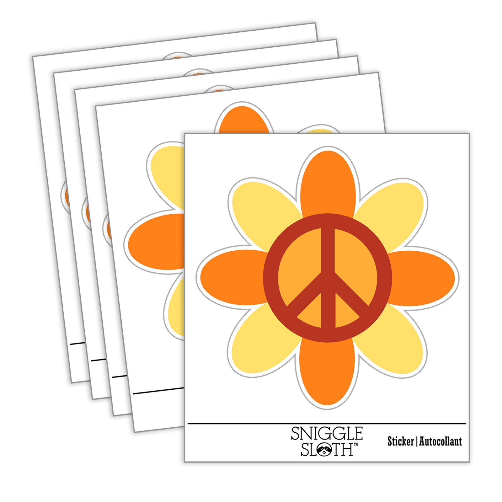 Peace Sign Flower Hippie Boho Love Happiness Car Window Bumper Water ...