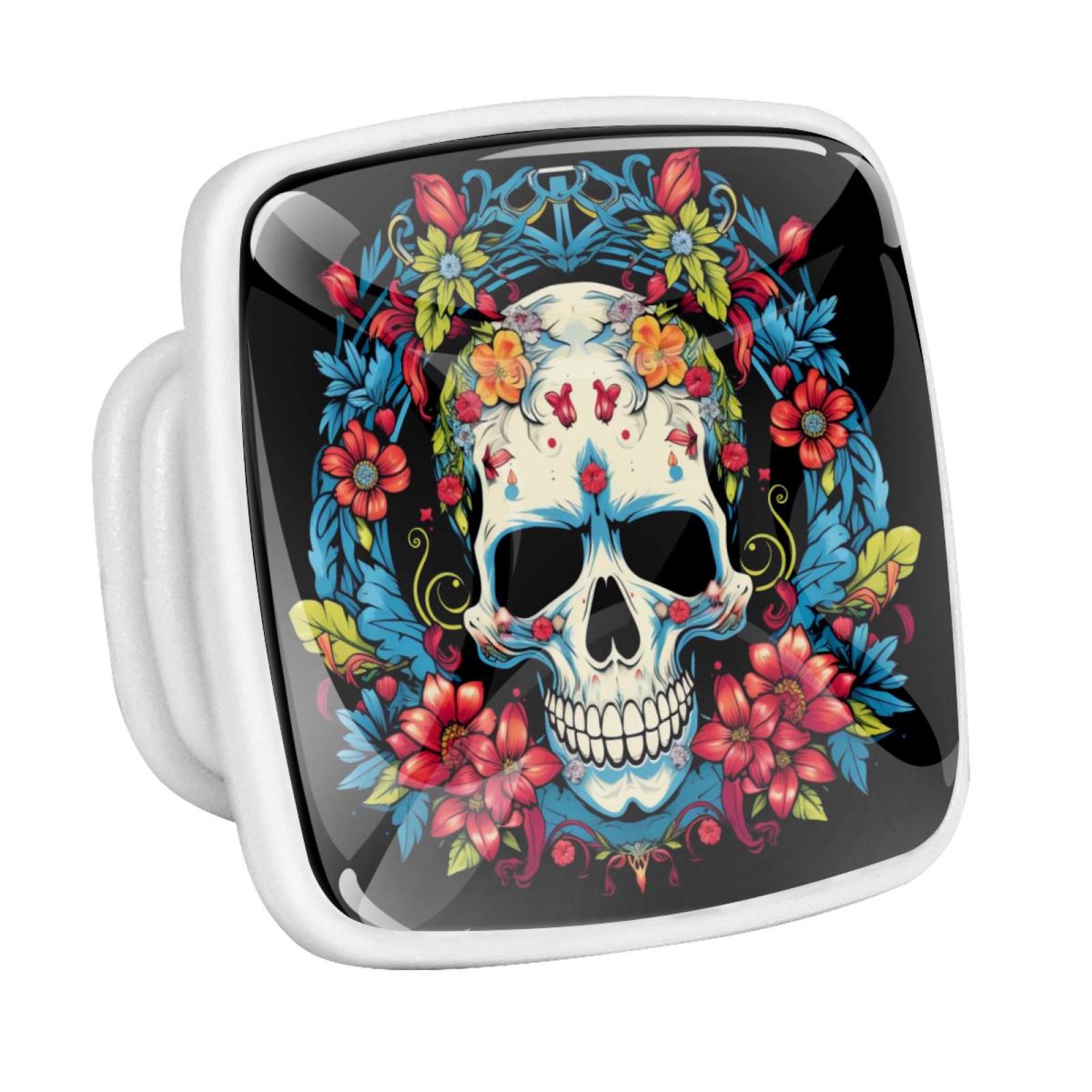 Peace Sign Fluorescent Drawer Pulls with Screws Square 4-Pack Glow Dark ...