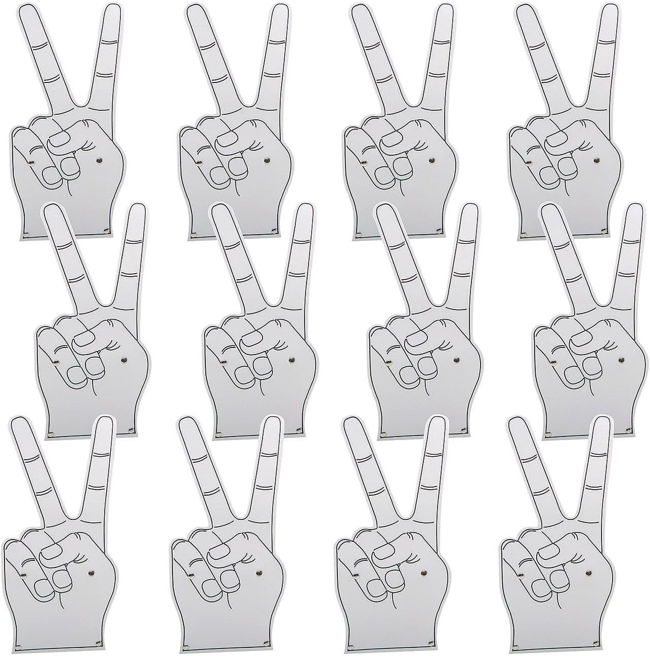 Peace Sign Foam Fingers (Pack of 12) - Walmart.com