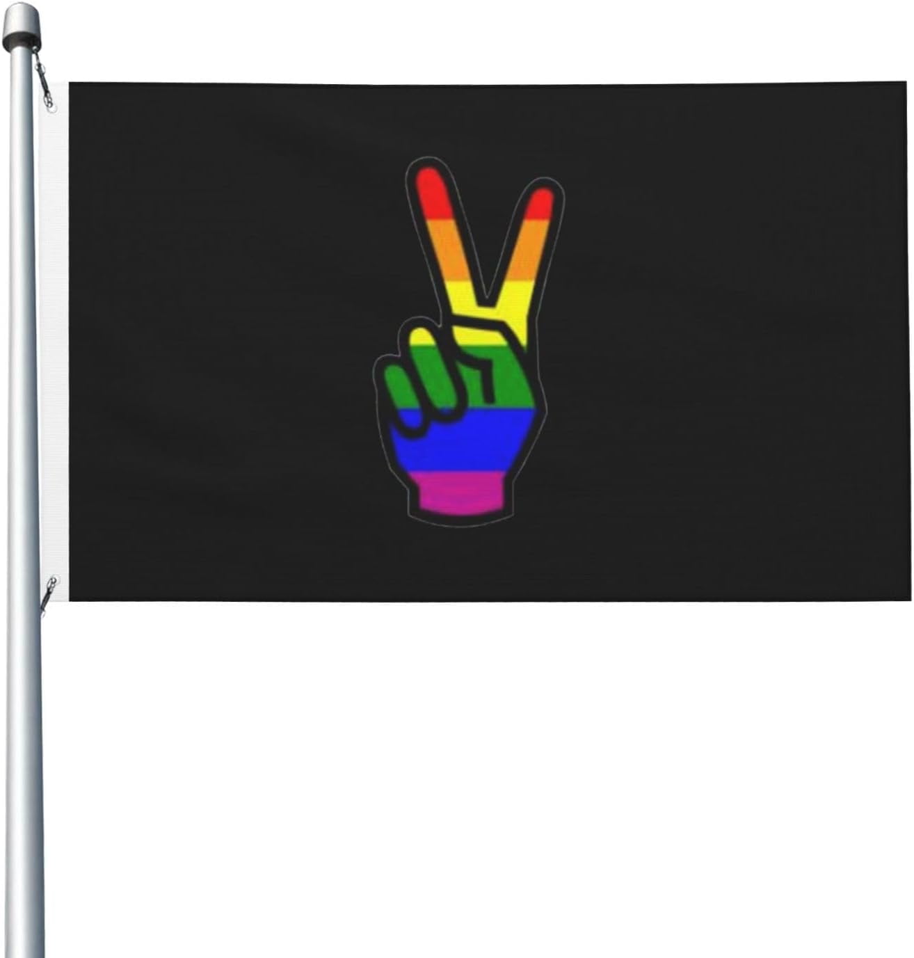 Peace Sign Gay Rainbow Flag Garden Flag 3x5ft Double Sided Printing ...