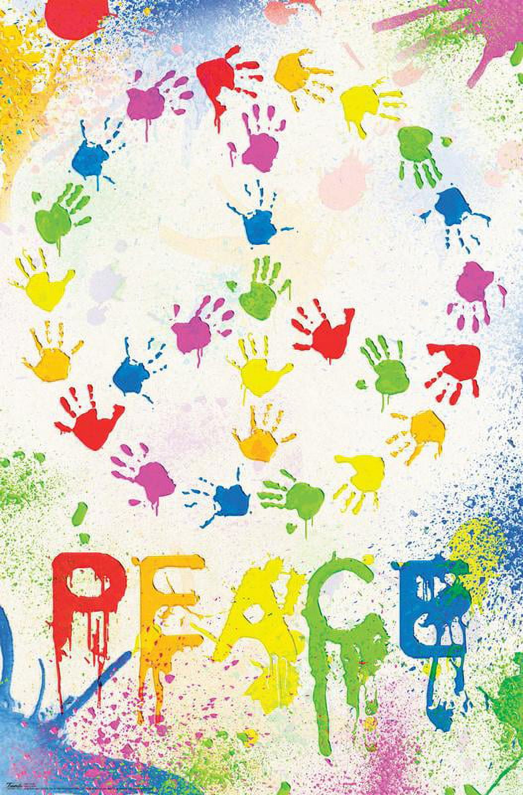 Peace Sign - Hands Wall Poster, 22.375" x 34" - Walmart.com