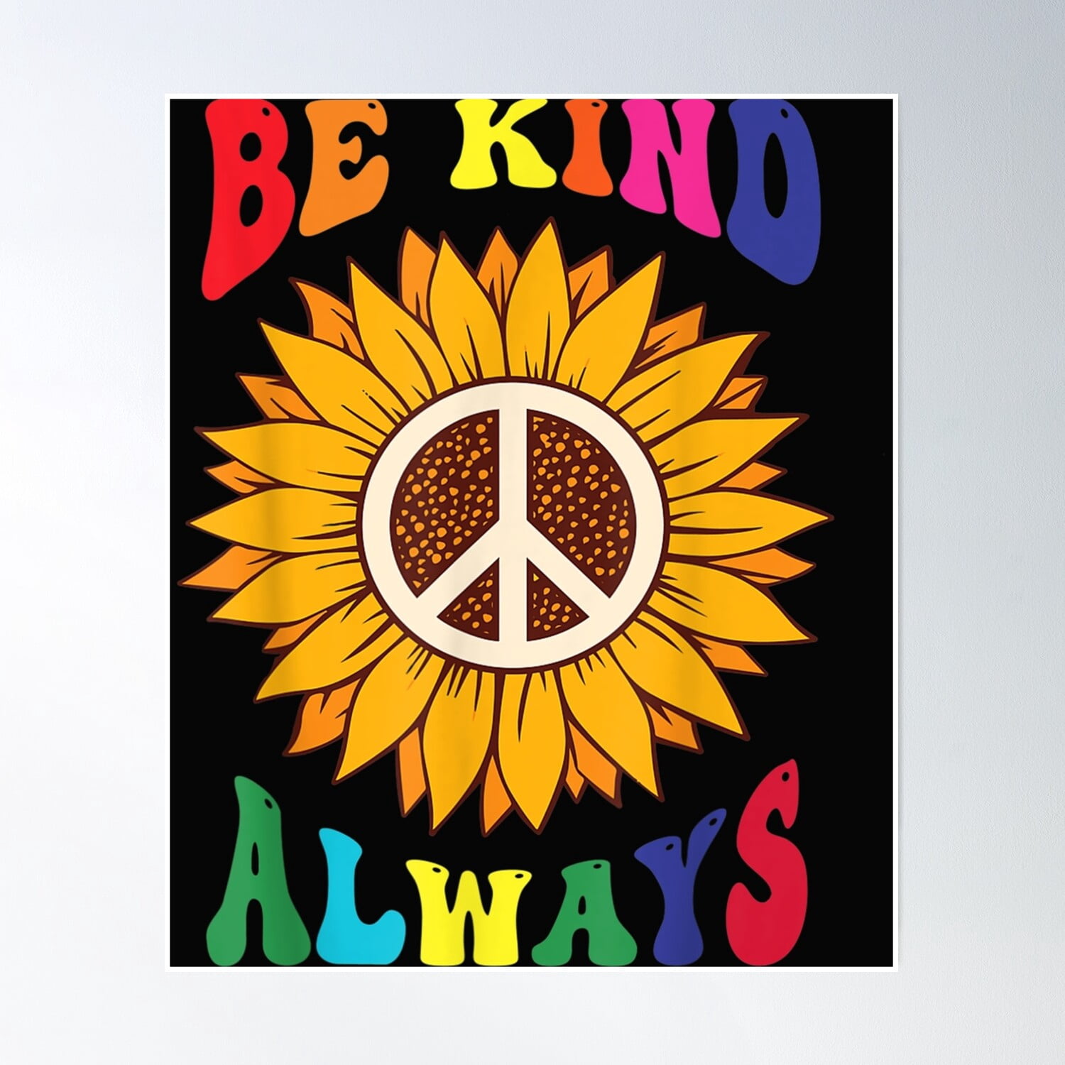 Peace Sign Love 60S 70S Tie Dye Hippie Halloween Costume Poster Wall ...
