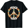 Peace Sign Love 60s 70s Costume Groovy Hippie Theme Party T-Shirt ...