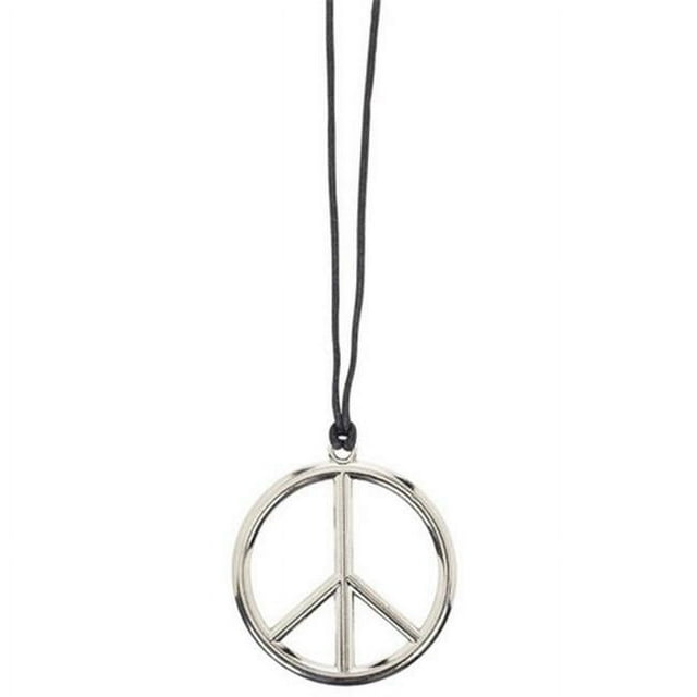 60's Hippie Costume Peace Medallion Jewelry Chain Necklace - Walmart.com