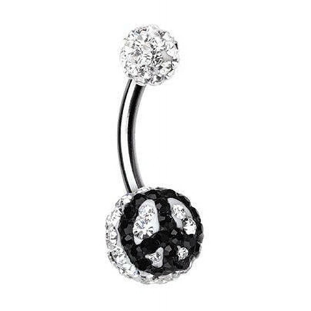 Peace Sign Multi-Sprinkle Dot Belly Button Ring - Walmart.com
