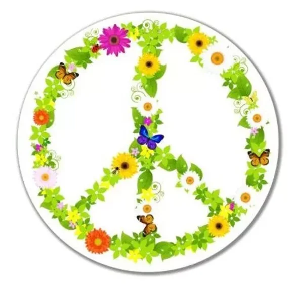 Peace Sign Nature Sticker Phone Decal Water Bottle Stickers Car Decals ...