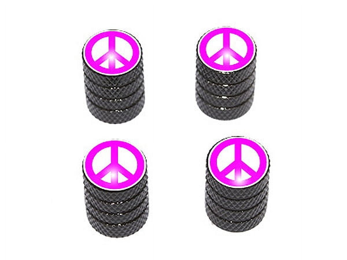 Peace Sign Pink - Valve Stem Caps - Walmart.com