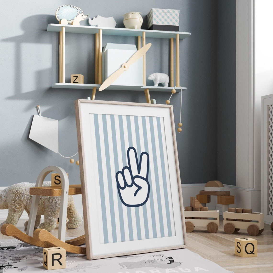 Peace Sign Print // Boy Nursery Decor, Nursery Print, Kids Room Print ...