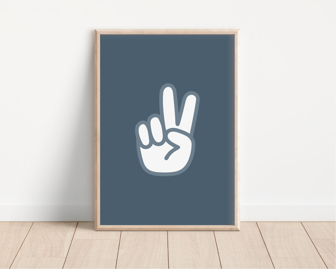Peace Sign Print / Boy Nursery Decor, Nursery Print, Kids Room Print ...