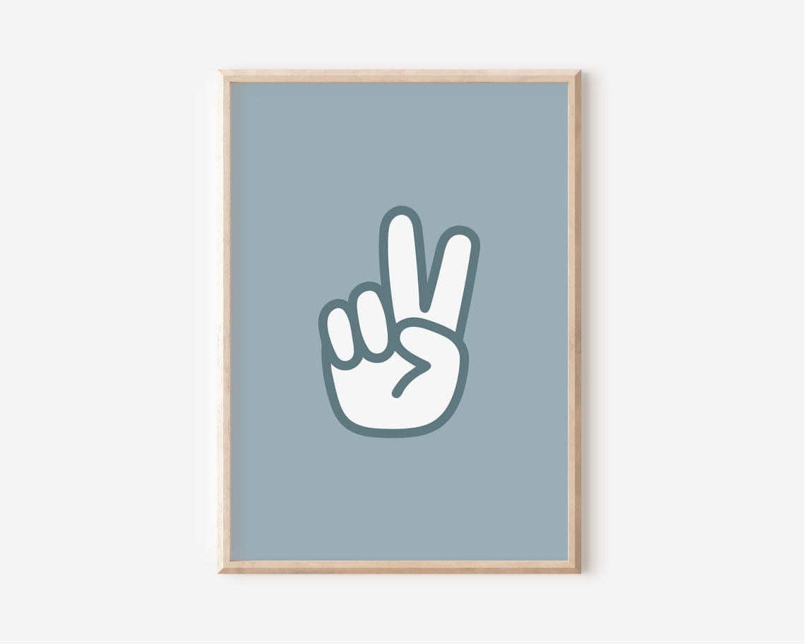 Peace Sign Print / Boy Nursery Decor, Nursery Print, Kids Room Print ...