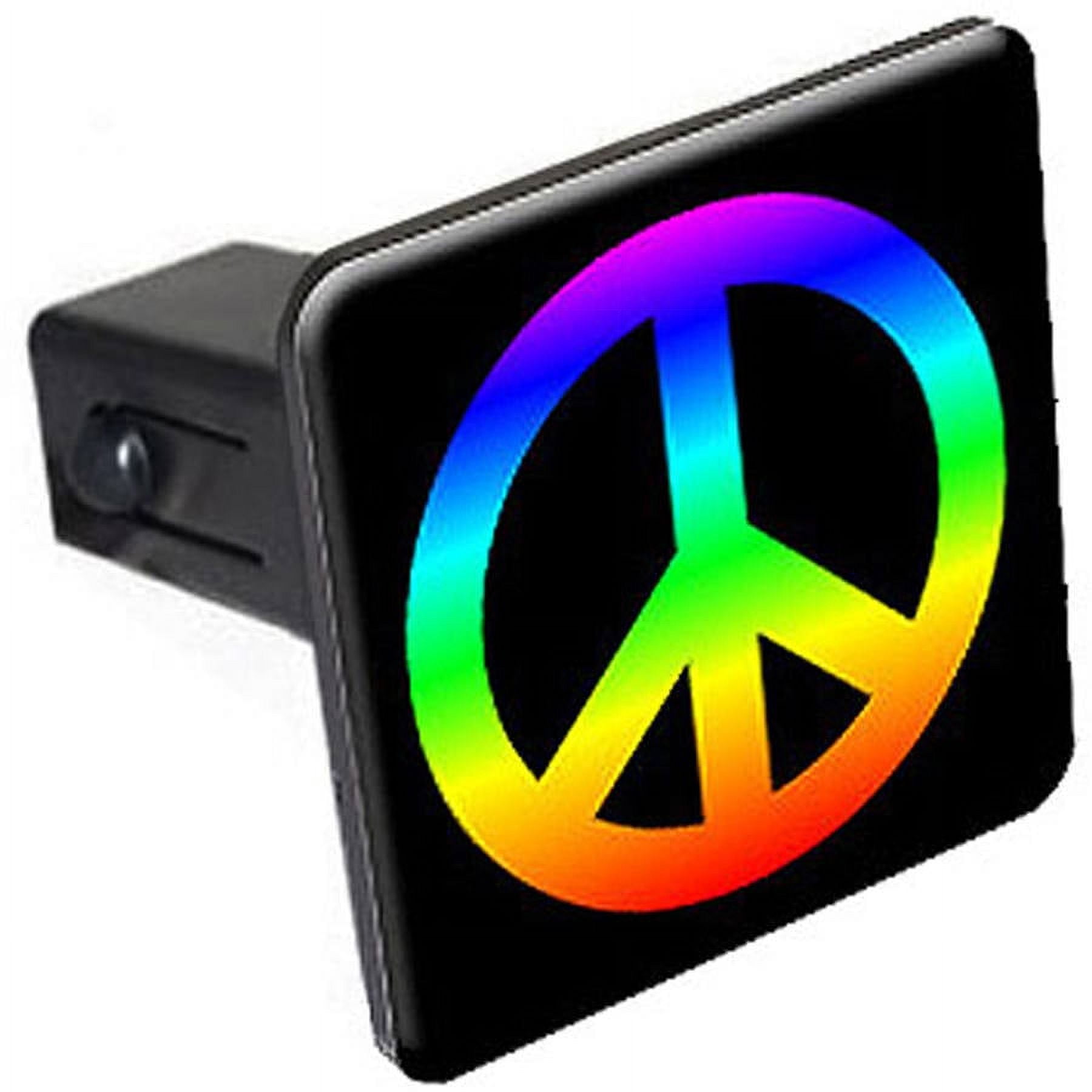 Peace Sign Rainbow 1.25" Tow Trailer Hitch Cover Plug Insert - Walmart.com