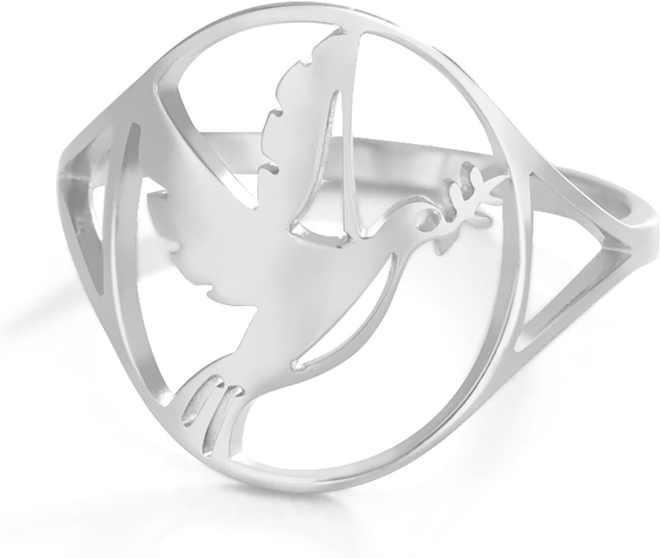 Peace Sign Ring Peace Dove Rings World Peace Symbols Statement Rings ...