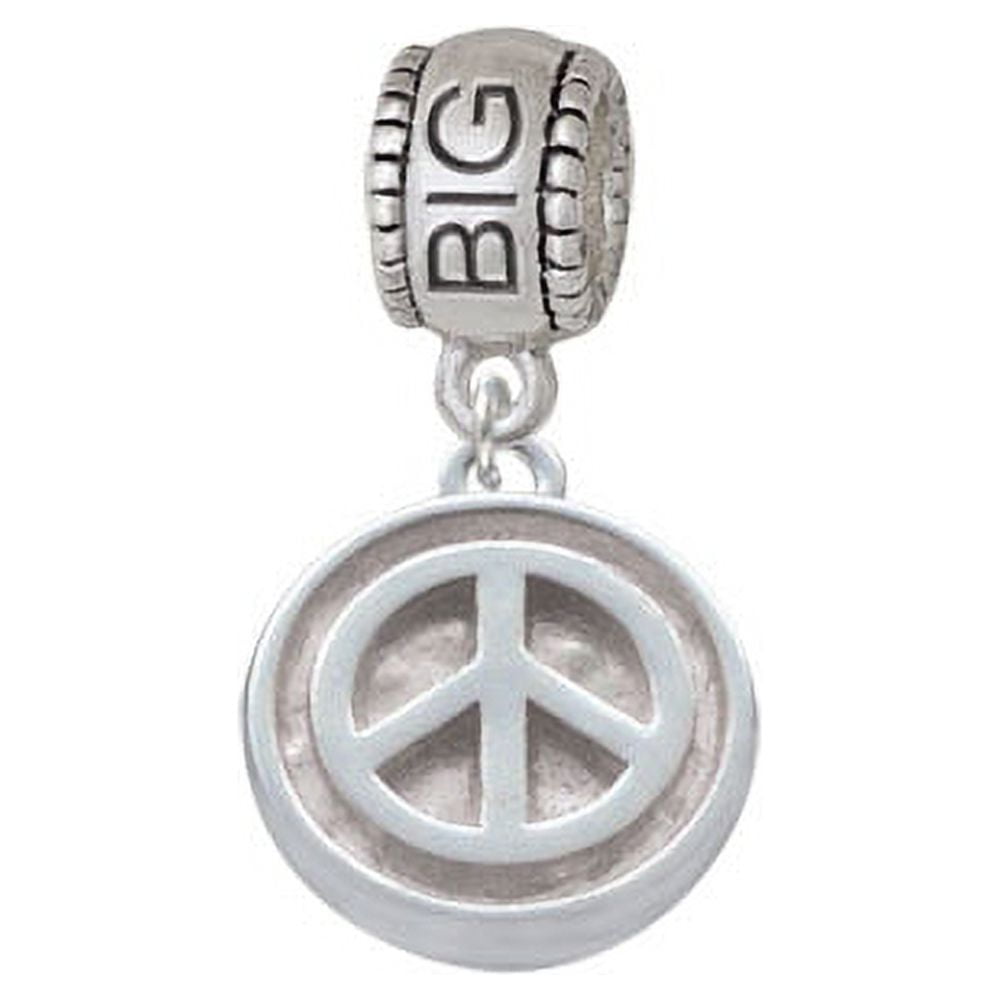 Peace Sign - Round Seal - Big Sister Charm Bead - Walmart.com