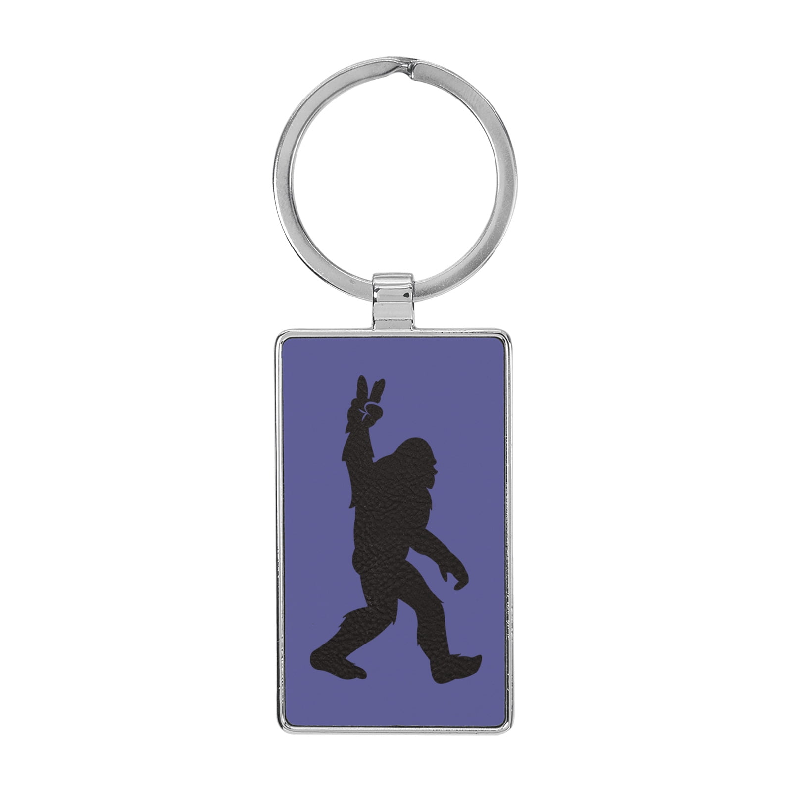 Peace Sign Sasquatch Bigfoot Premium Leatherette Keychain bigfoot big ...
