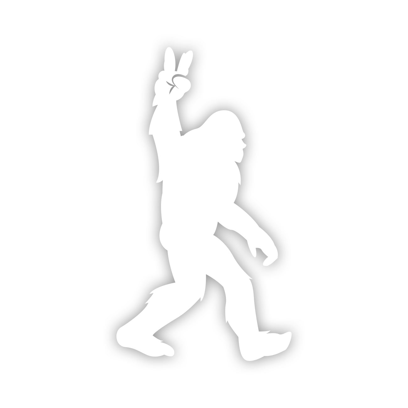 Peace Sign Sasquatch Bigfoot Sticker Decal Die Cut - Self Adhesive ...