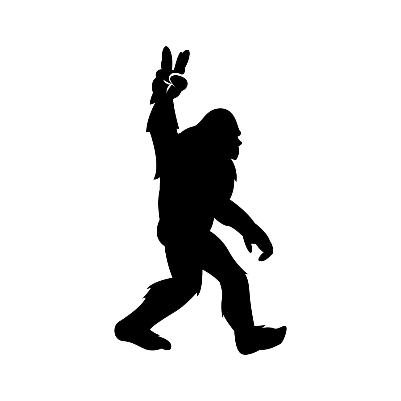 Peace Sign Sasquatch Bigfoot Sticker Decal Die Cut - Self Adhesive ...
