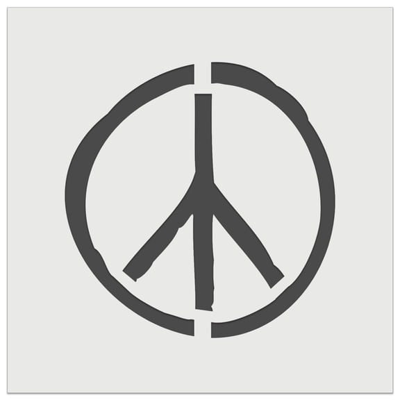 Peace Sign Surrounded by Flowers DIY Cookie Wall Craft Stencil - 3.5 ...