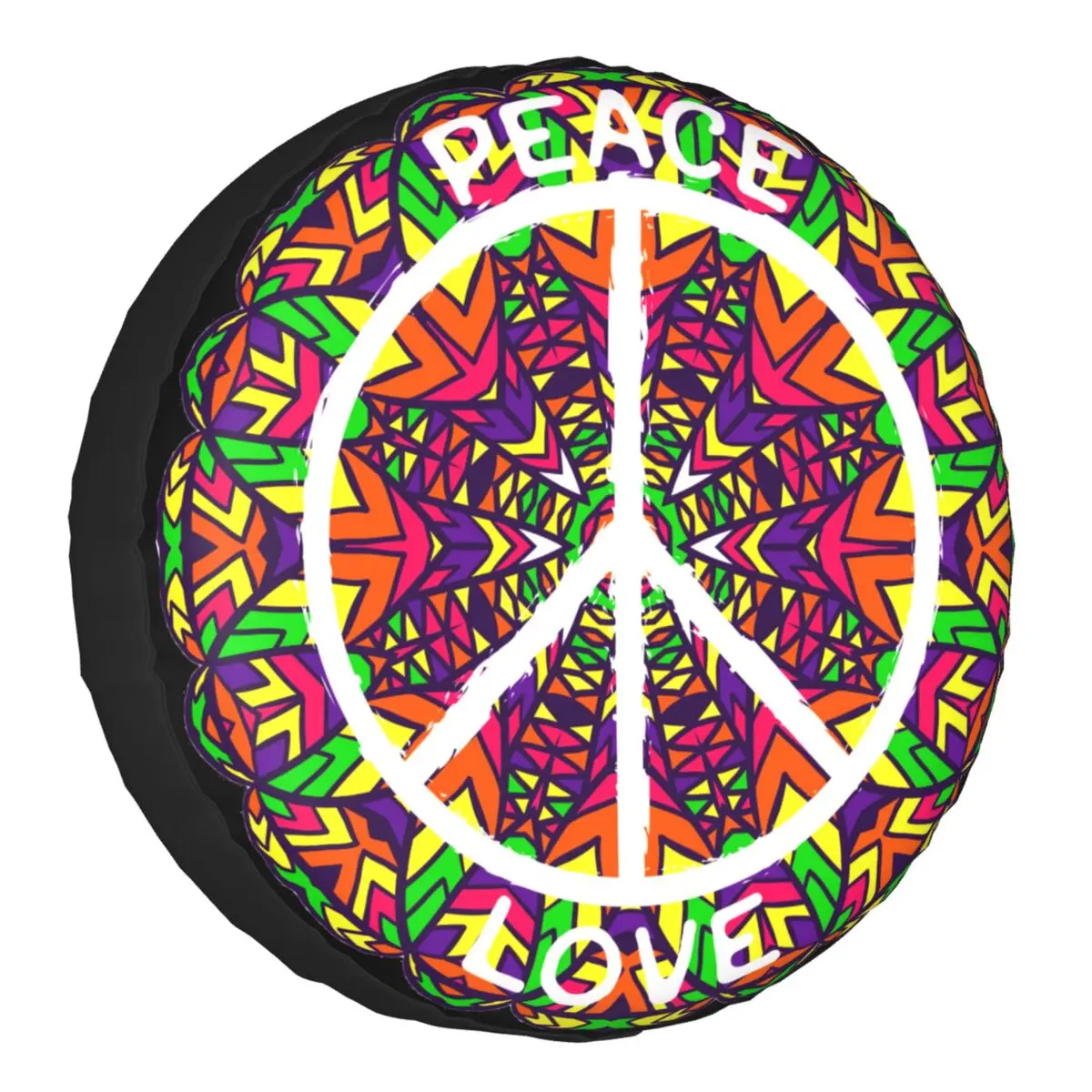 Peace Sign Spare Tire Cover SUV Camper Mandala Peace Love Car Wheel ...