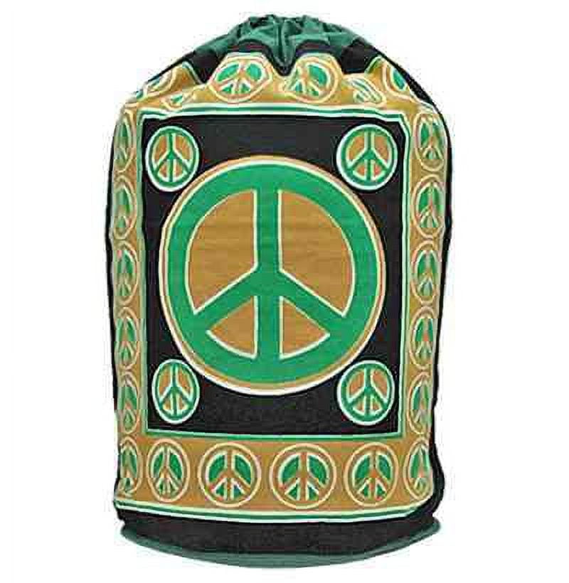 Peace Sign Symbol Backpack Cotton for Om Peace Hindu Yoga Meditaion Zen ...
