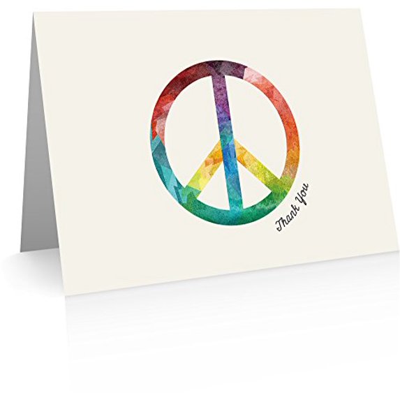 Peace Sign Thank You Cards With Envelopes (24) Peace Sign Cards ...