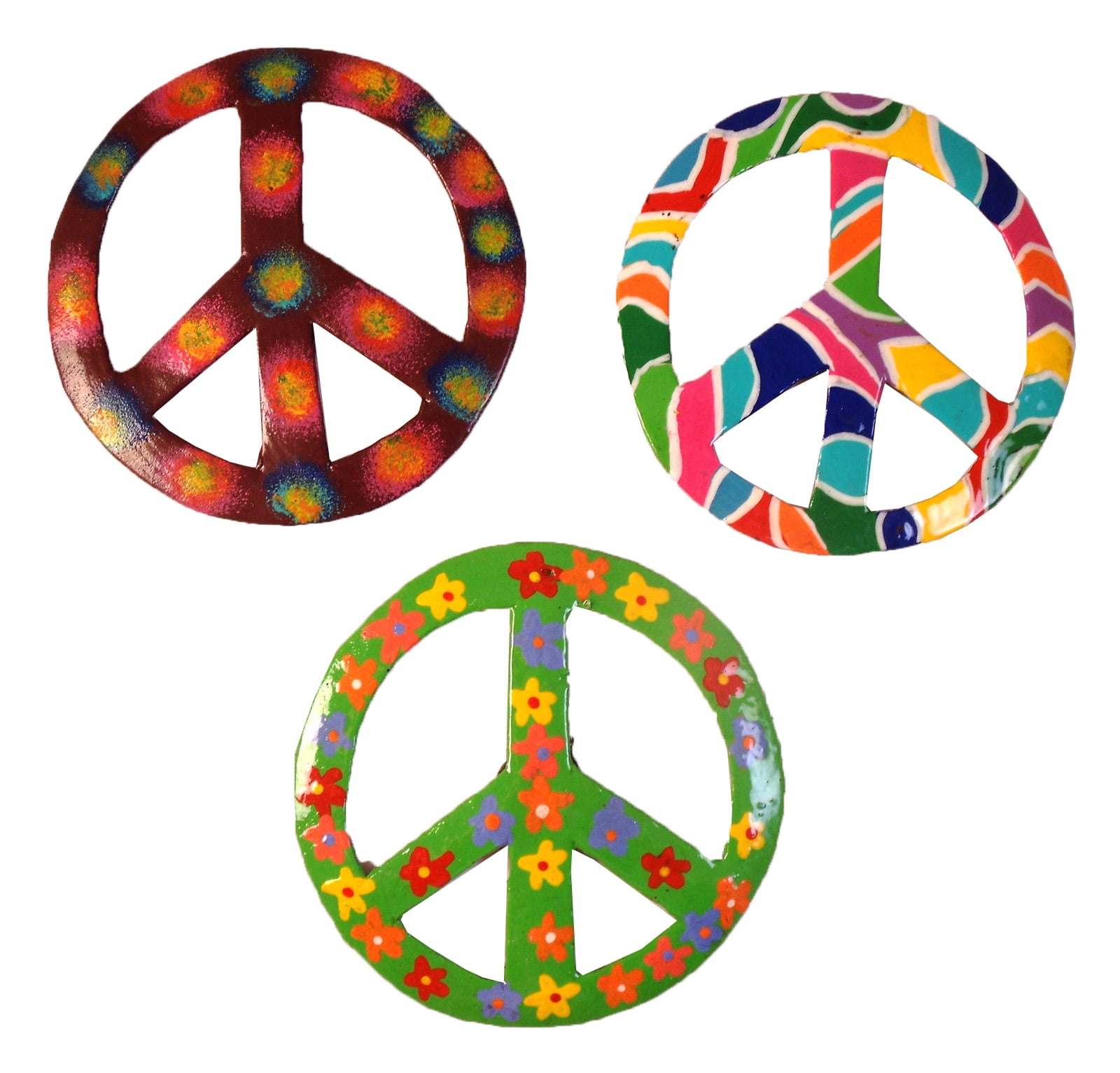 Peace Sign Tiki Deck Bar Refrigerator Frig Magnet Set of 3 - Walmart.com