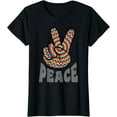 Peace Sign V Hand Sign Groovy Tie Dye Hippie Retro 60s 70s T-Shirt ...