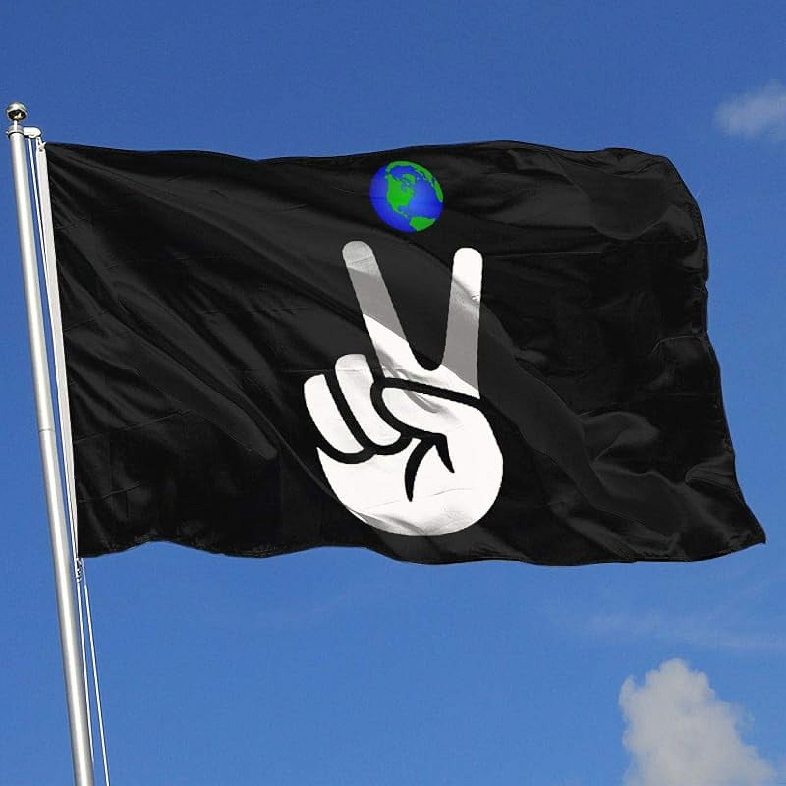 Peace Sign Victory Hand 3x5 Ft Flag Outdoor Flags Polyester 3x5 Ft - Walmart.com