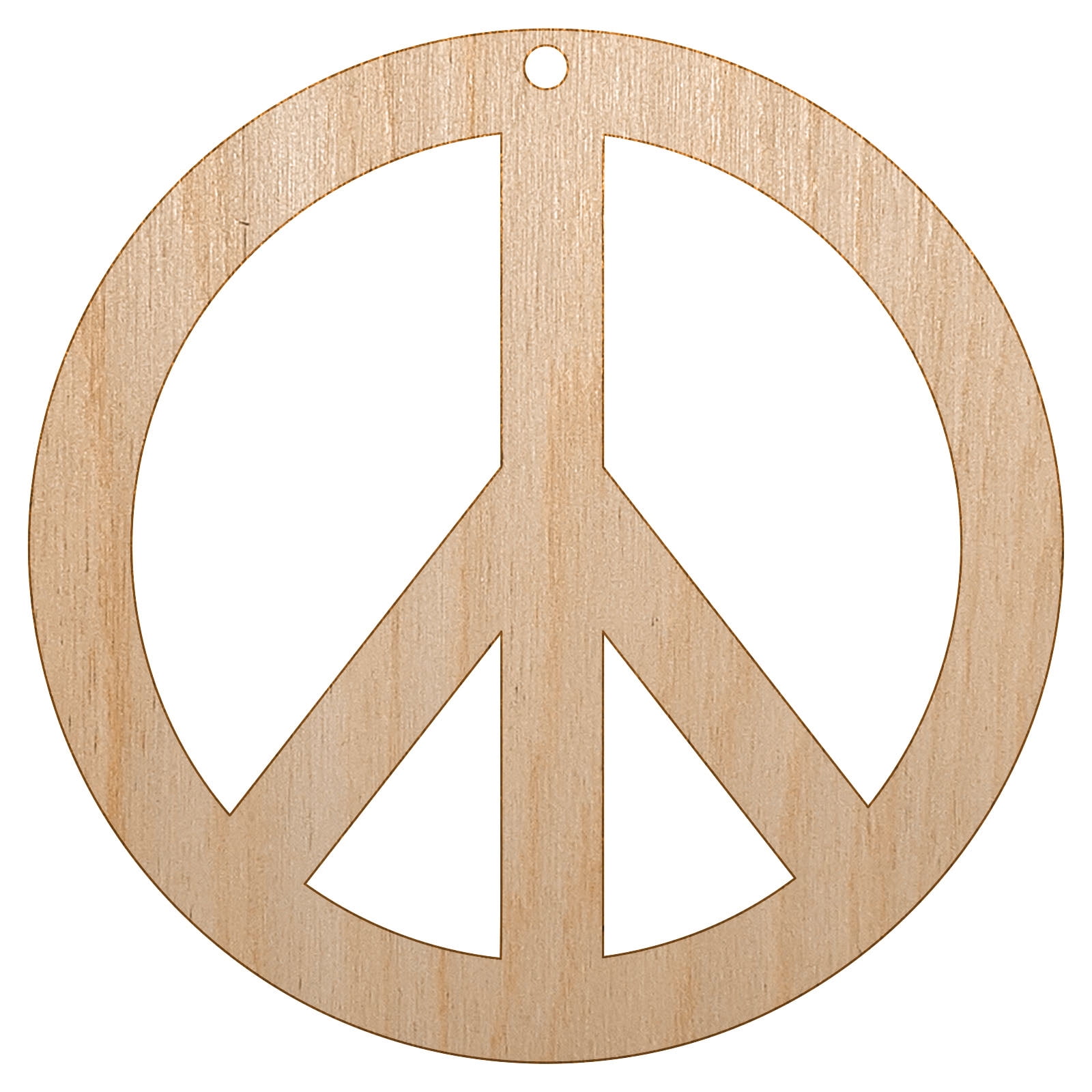 Peace Sign Wood Holiday Christmas Tree Ornament Unfinished DIY Pre ...