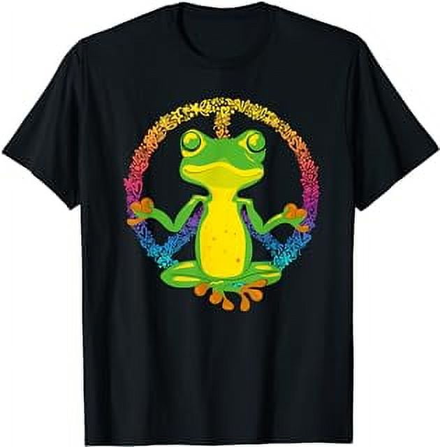 Peace Sign Yoga Frogs Cool Peace Frog Tie Dye T-Shirt - Walmart.com