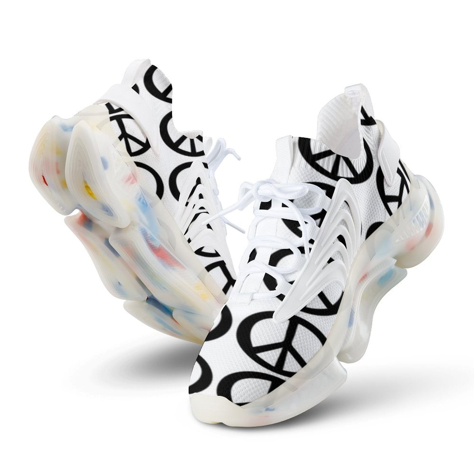 Peace Signs Heart Walking Shoes for Men Woman Lightweight Tennis ...