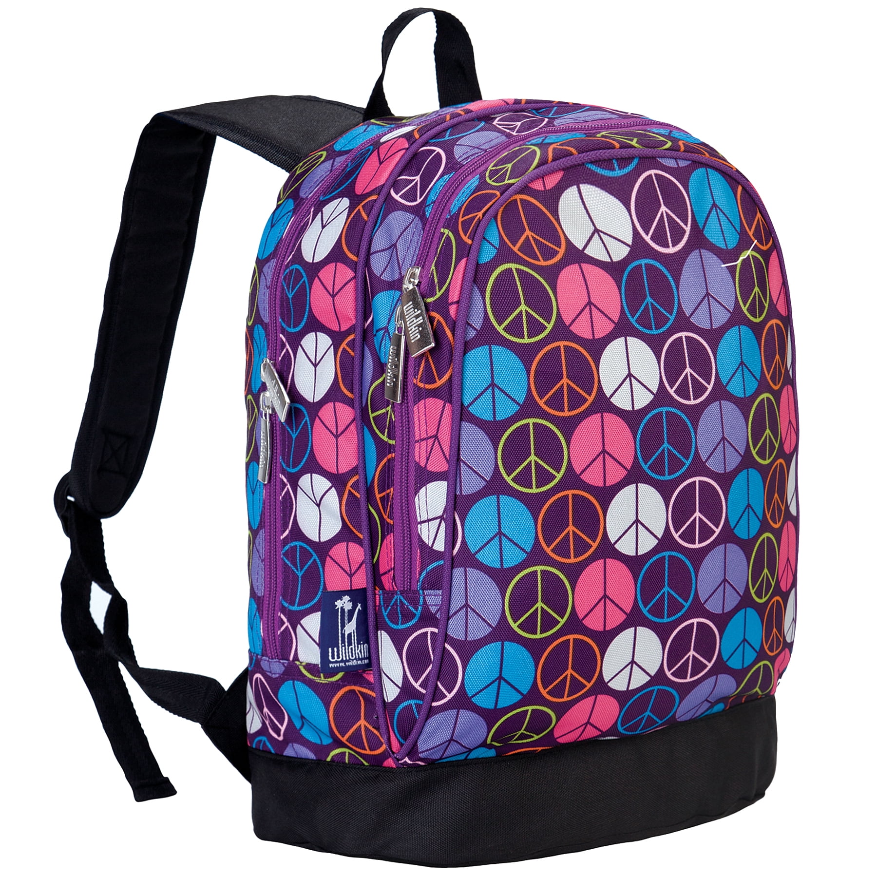 Peace Signs Purple 15 Inch Backpack - Walmart.com